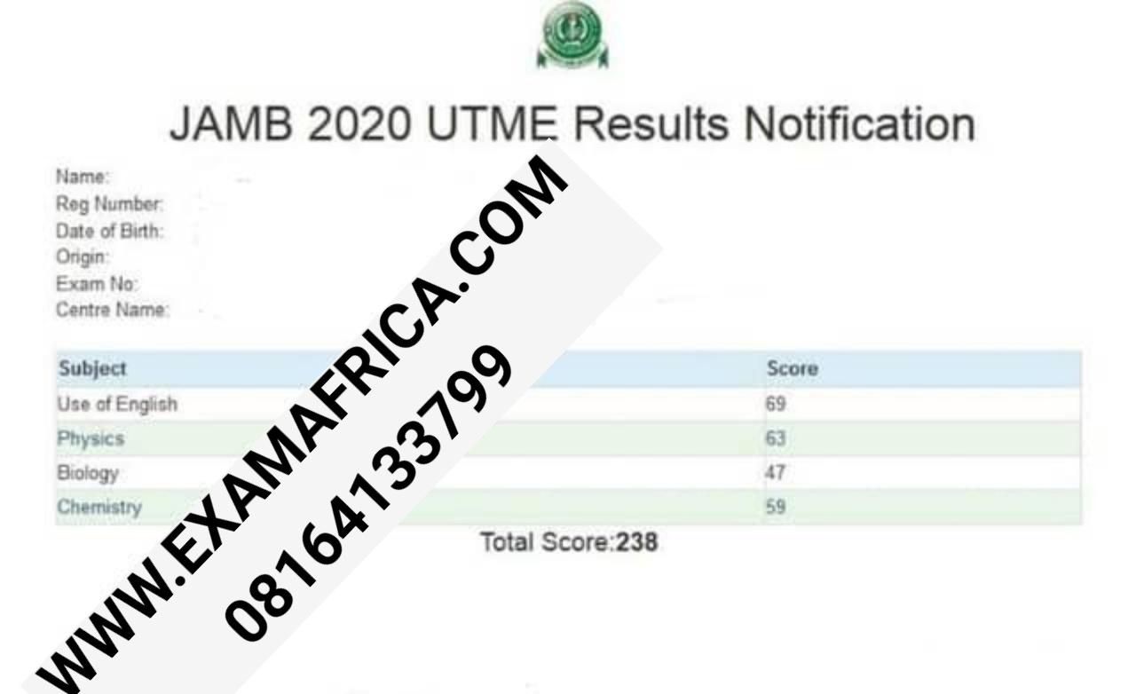 Our JAMB Students' Results And Other Proof